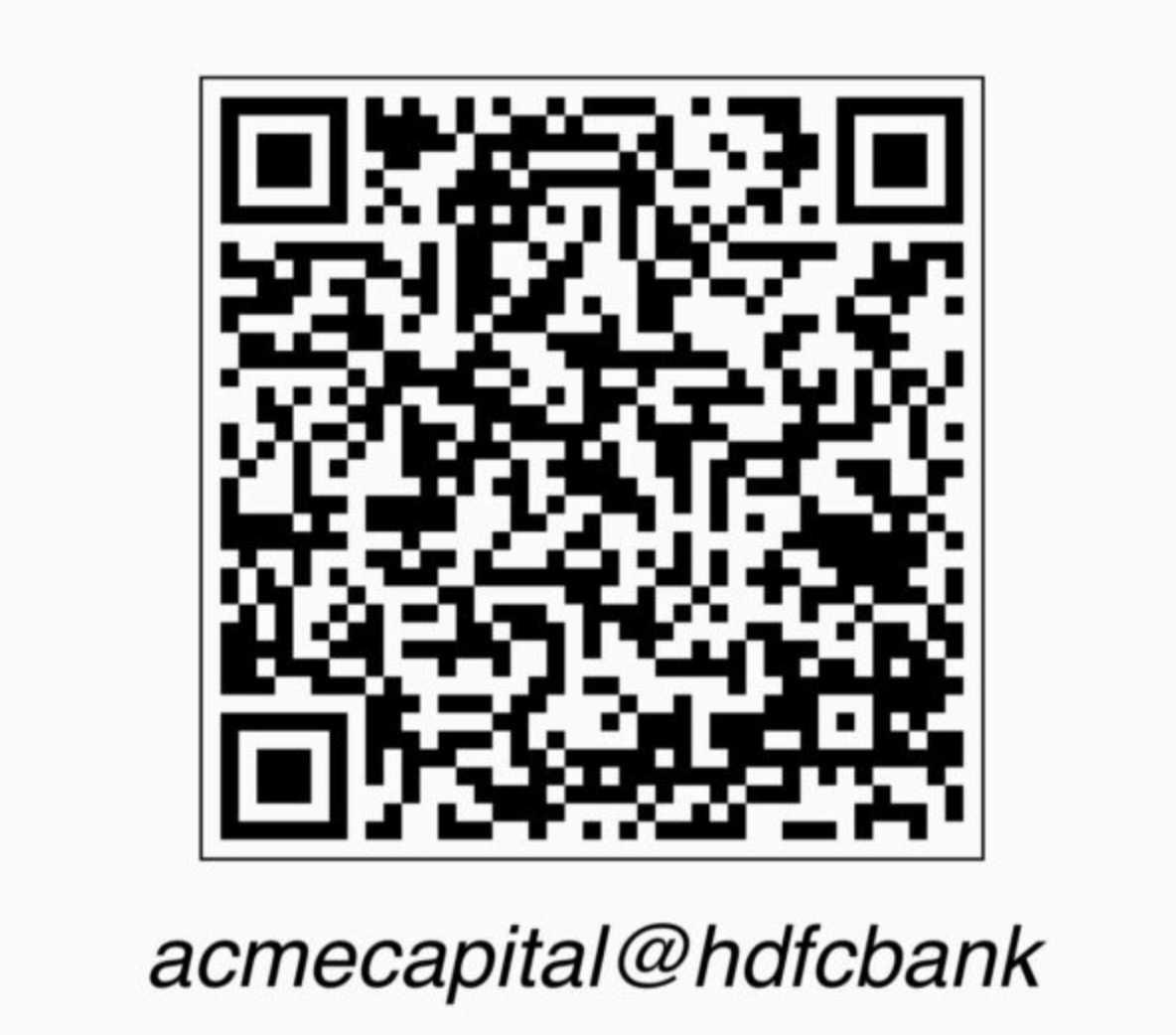 Bank Details – Acme Capital Market